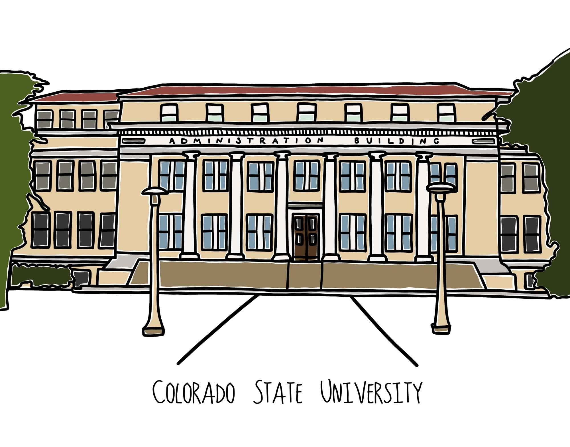 University Building Drawing