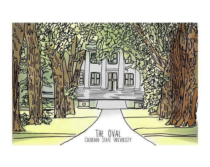 Colorado State University Oval Sketch Digital Download-line Art - Etsy