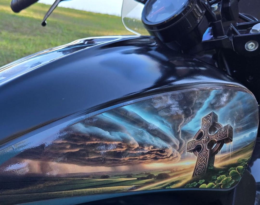 Indian Scout Motorcycle Tank Decals - Celtic Emerald Cacophony- for ...