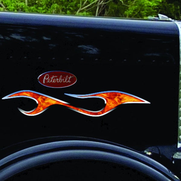 Chrome Flame Decals - Etsy