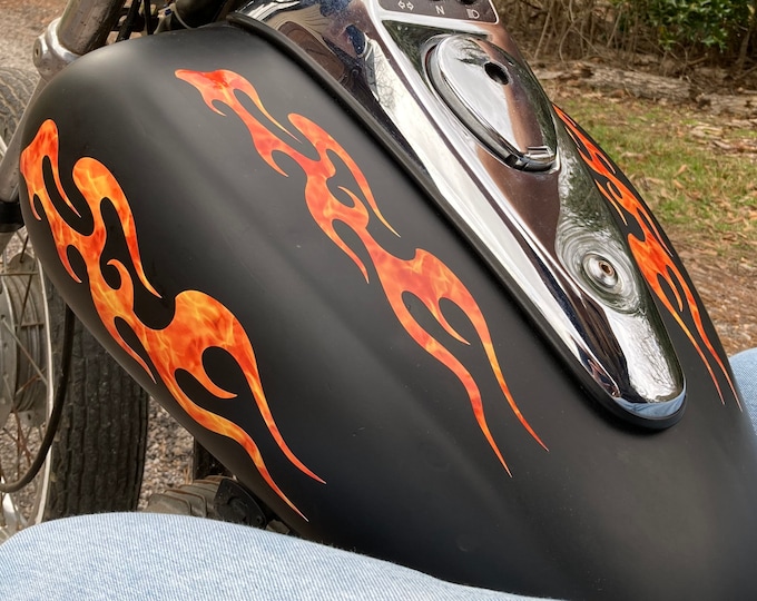 Old School H20 2pc Motorcycle Tank Side Decal Set for Harley Davidson ...