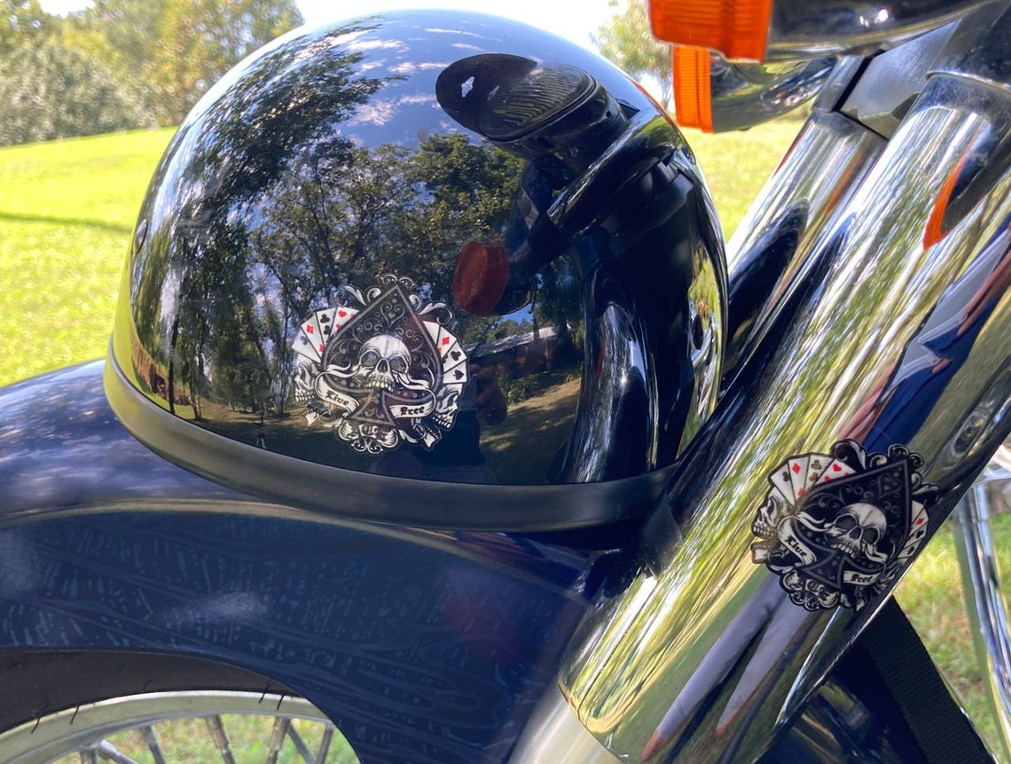Ace of Spades - Motorcycle Tank Fender Fork Vinyl Decals (7 Piece Set ...