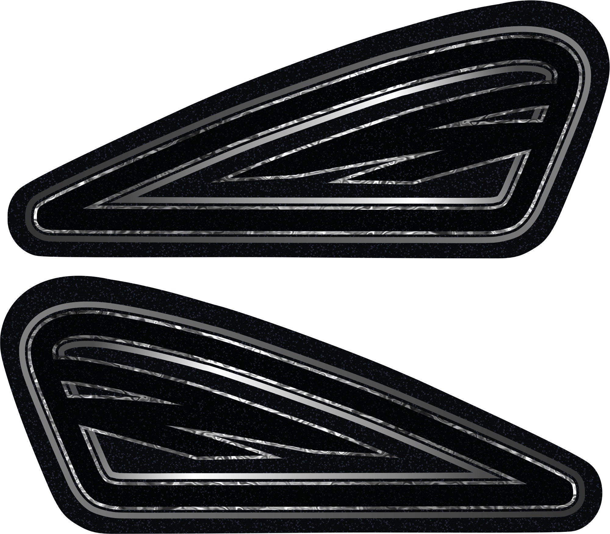 Old School Panel black Set Motorcycle Tank Decal Set for - Etsy