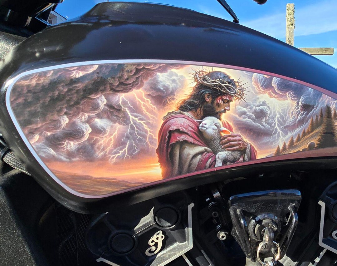 Indian Scout Motorcycle Tank Decals - Storm Shepherd - for Scout Bobber ...