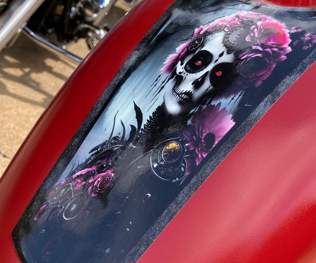 Rose Steampunk No. 2 - Motorcycle Tank Decal - 1pc - Harley Sportster ...