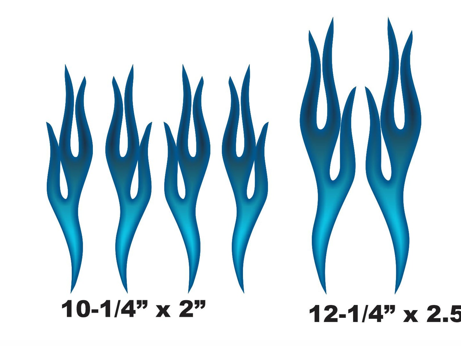 Motorcycle - Hot Rod Flame Vinyl Decals - 6pc. Set -airbrushed Edition ...