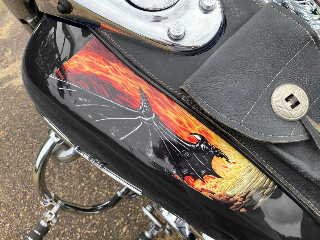 Motorcycle Tank Decals - Angel & Demon Wings - Mural Style 2pc Set ...