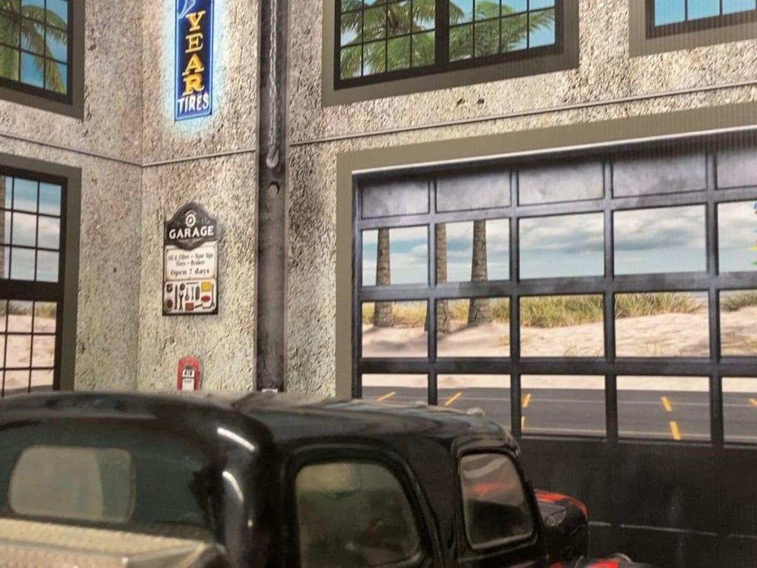 1/10 Scale RC Scale Garage Walls / Diorama / Backdrop - Decal Kit - for ...