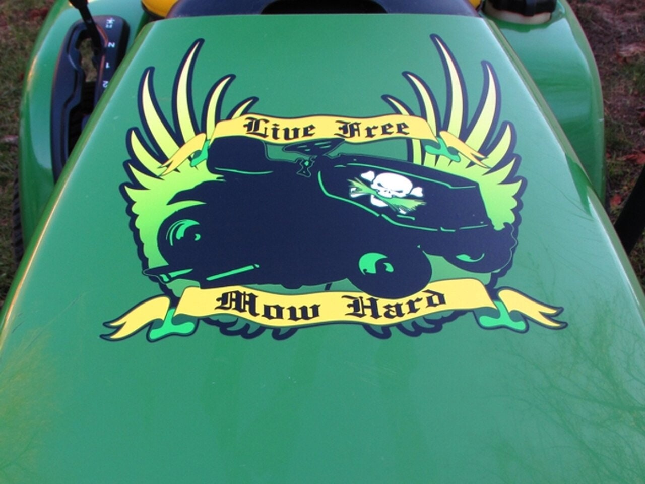 Live Free MOW HARD vinyl Hood Decal for Riding Mowers Lawn | Etsy