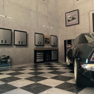 1/10 Scale RC Scale Garage Walls / Diorama / Backdrop - Decal Kit - for ...