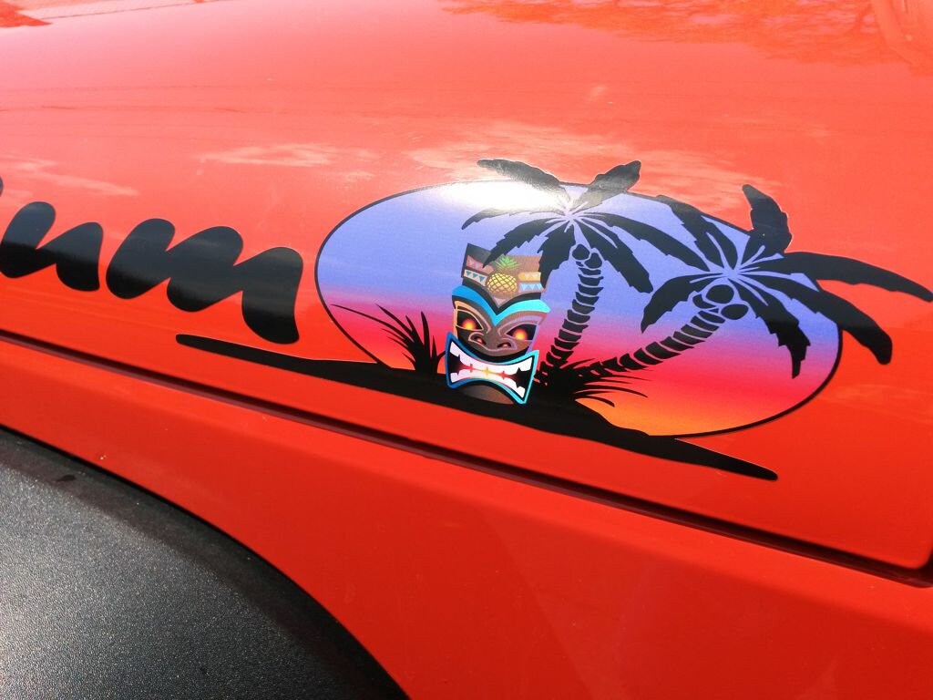 Beach Bum Hood Decals - 2pc Set for Jeep Wrangler Car Truck SUV - Etsy