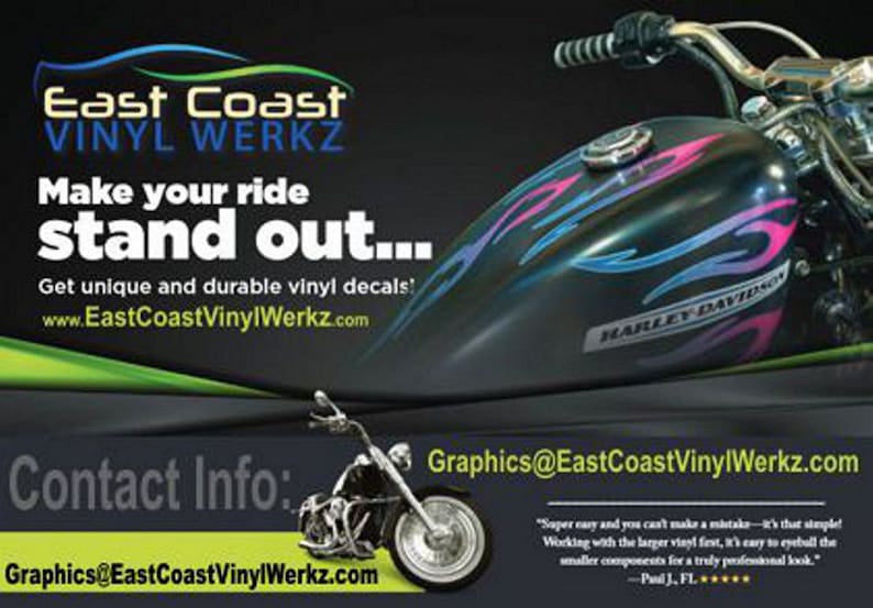 Motorcycle Flame Decals - Hot Rod Big No. 6 - Green and Purple - 6pc ...