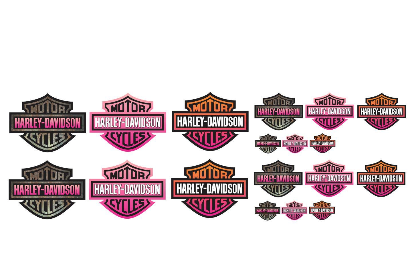 Pink Motorcycle Decals (18 Piece Set), Badge, Emblem, Tank Graphics ...