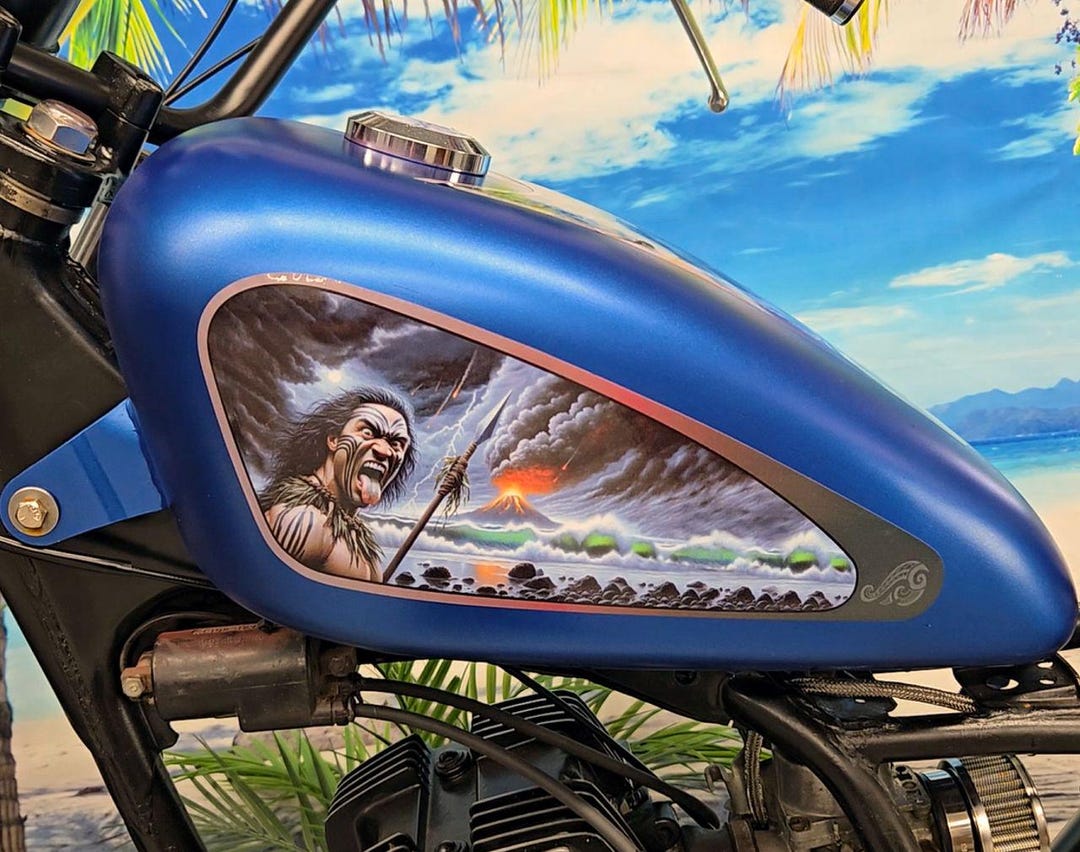 Waiariki Rain - 3pc Motorcycle Tank Decal Kit - FOR: Harley Sportster ...