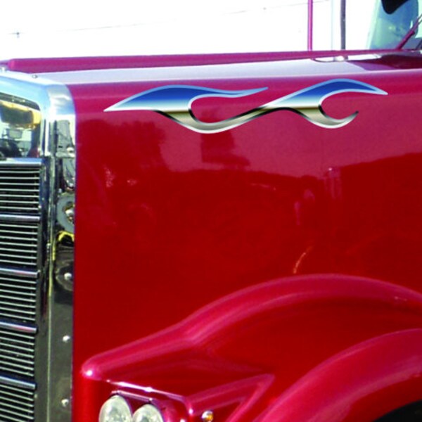 Chrome Flame Decals - Etsy