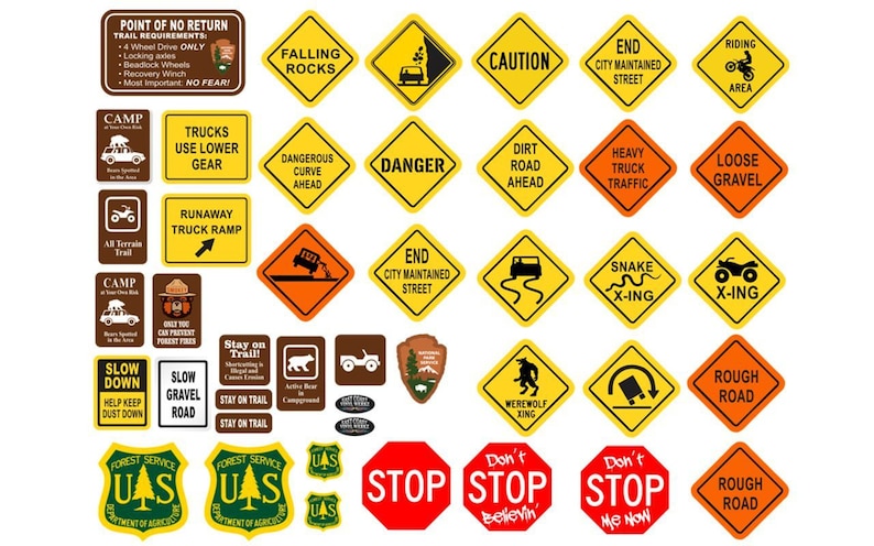 1/10 Scale RC Rock Crawler DIY Trail & Road Sign Set 41 - Etsy