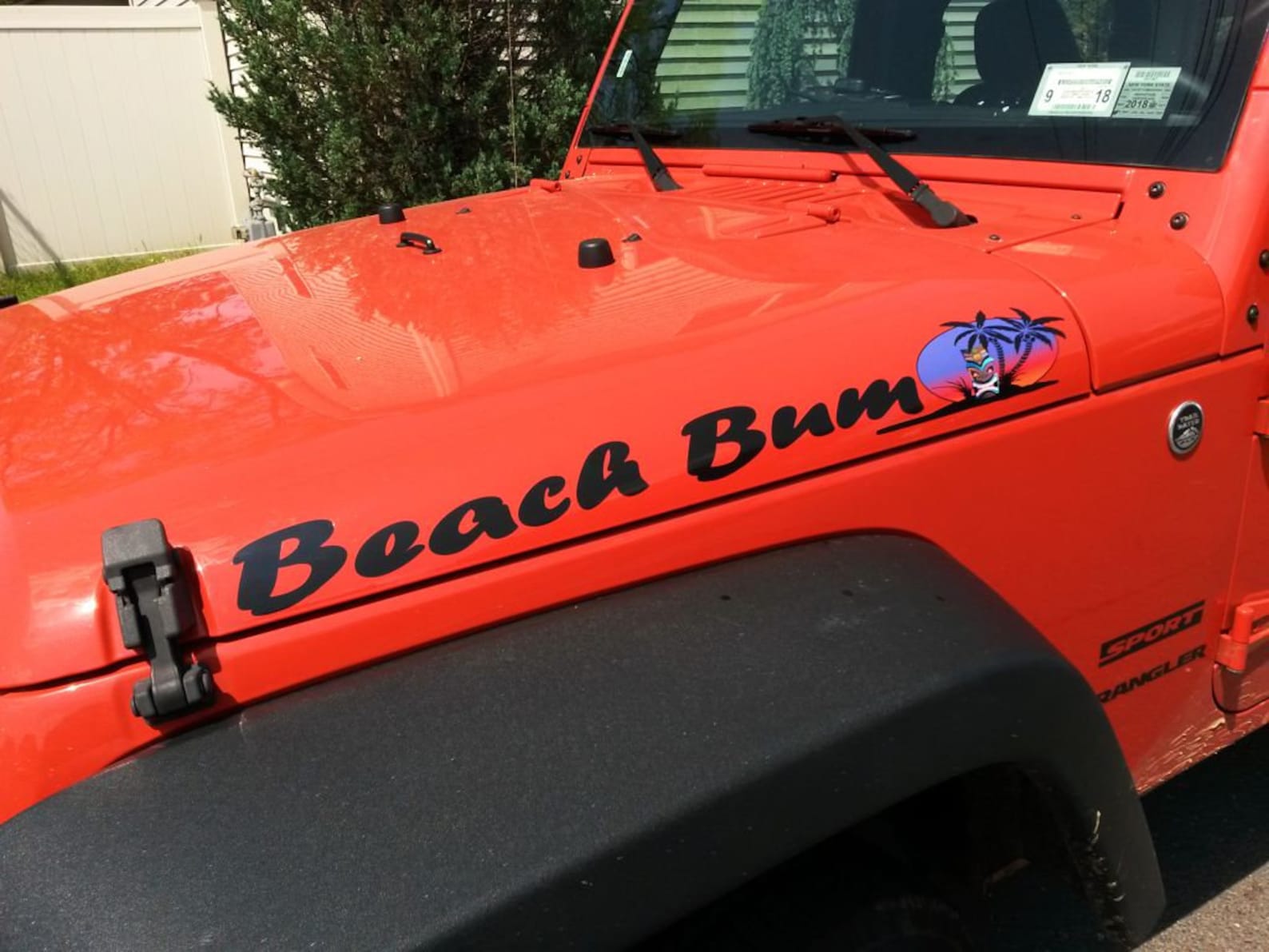 Beach Bum Hood Decals - 2pc Set for Jeep Wrangler Car Truck SUV - Etsy