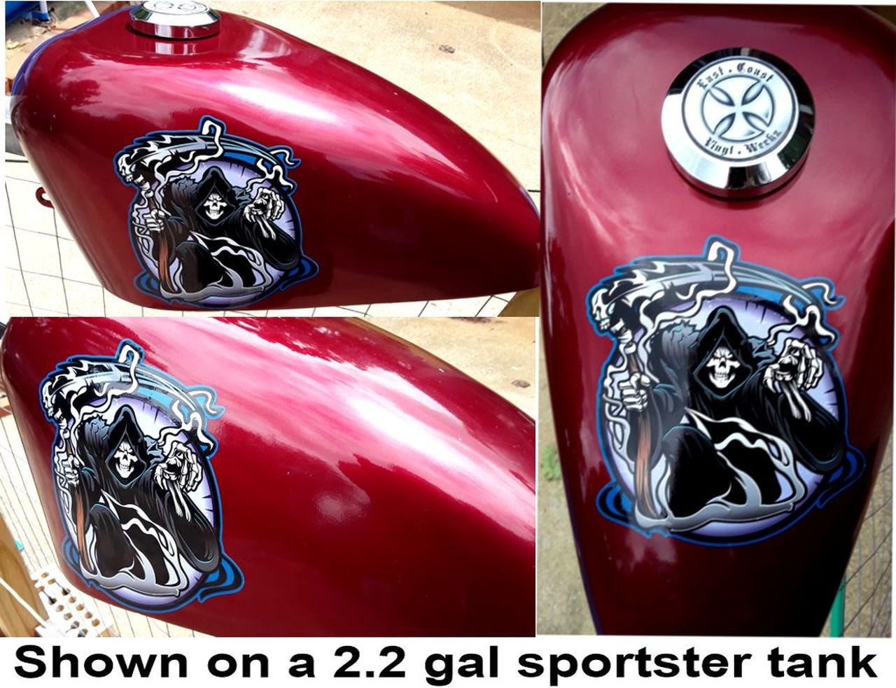 Reaper W/ Scythe Motorcycle Tank Fender Fork Decals 7 Piece - Etsy