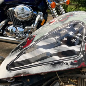 American Flag (subdued / Blackout / Tactical Flag) Motorcycle Tank ...
