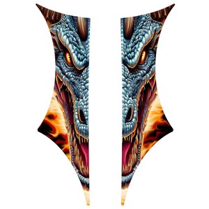 Motorcycle Tank Decal Set - Dragon No. 1 - Mural Style 2pc Set - for ...