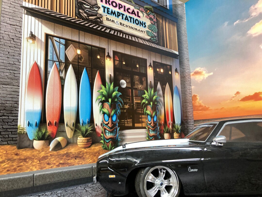 1/10 Scale RC Scale Garage Walls / Diorama / Backdrop - Decal Kit - for ...