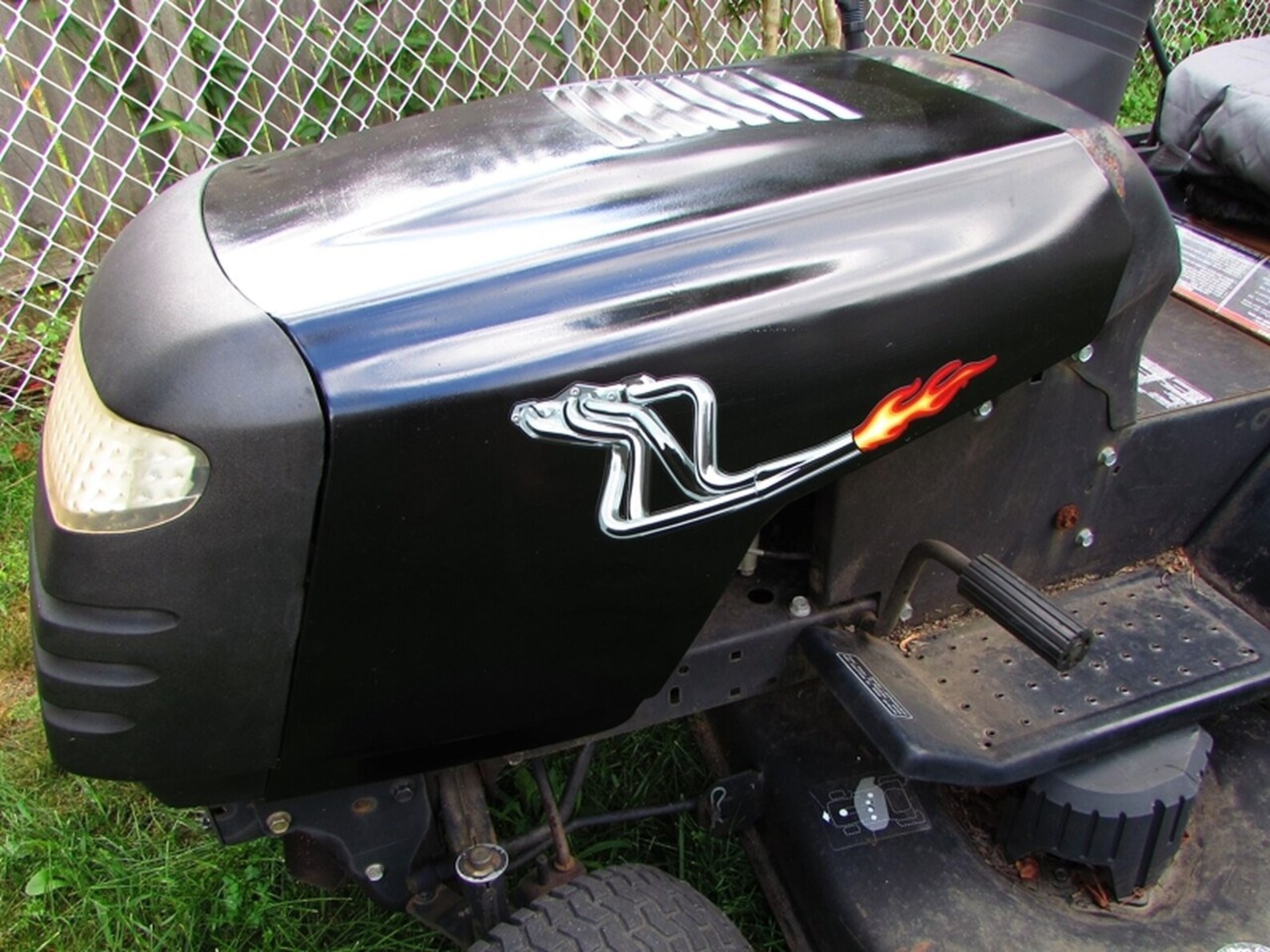 Racing Header Vinyl Decals for Riding Lawn Mowers - 2 Pc Set - Pick ...