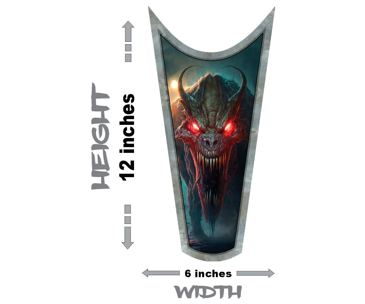 Demonic Dragon - Motorcycle Tank Decal - 1pc - Harley Sportster Chopper ...