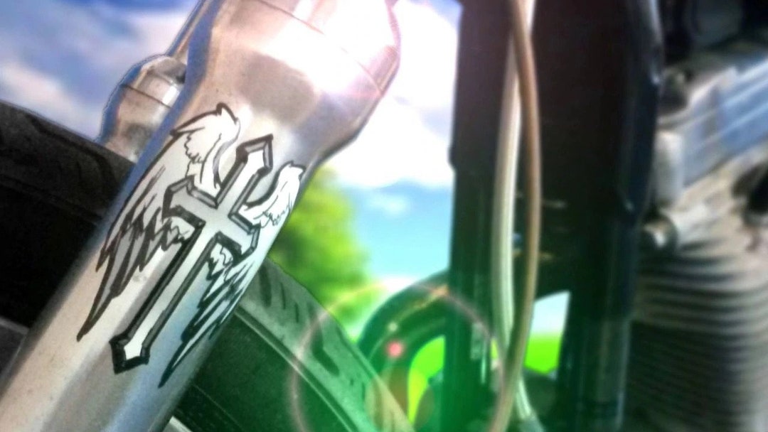 Winged Cross - Motorcycle Fork Decals - 2pc Set for Harley Davidson ...