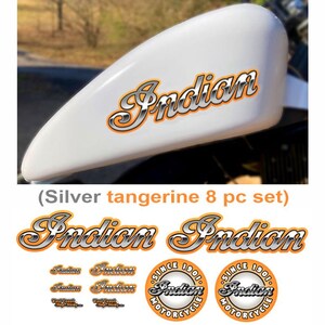 Indian Script Motorcycle Tank Vinyl Decal Logo Set 8 Piece, Choose From ...