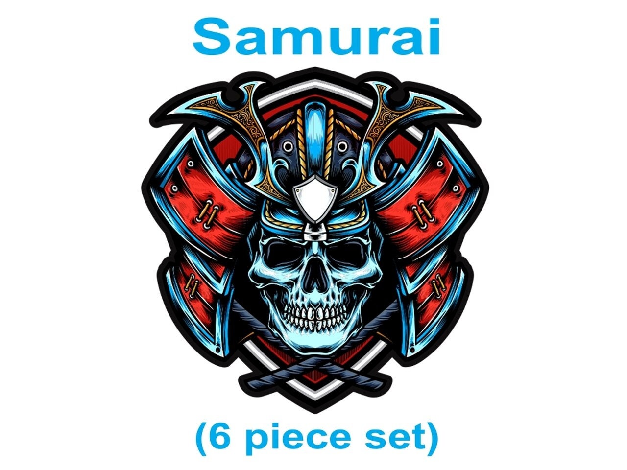 Samurai Motorcycle Tank Fender & Fork Vinyl Decals 6 Piece | Etsy