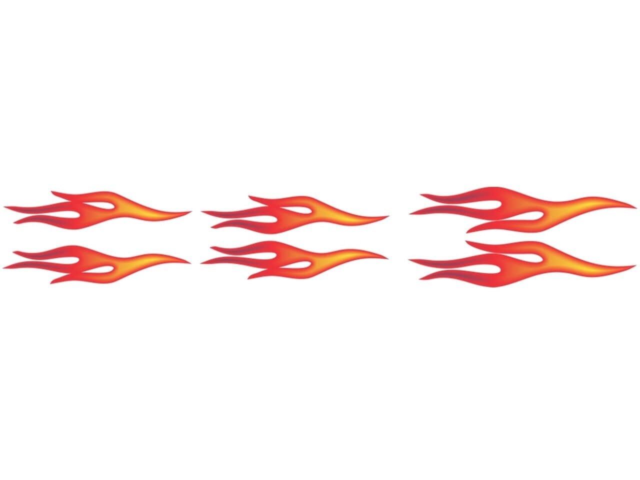 Motorcycle Hot Rod Flame Vinyl Decals 6pc. Set airbrushed | Etsy