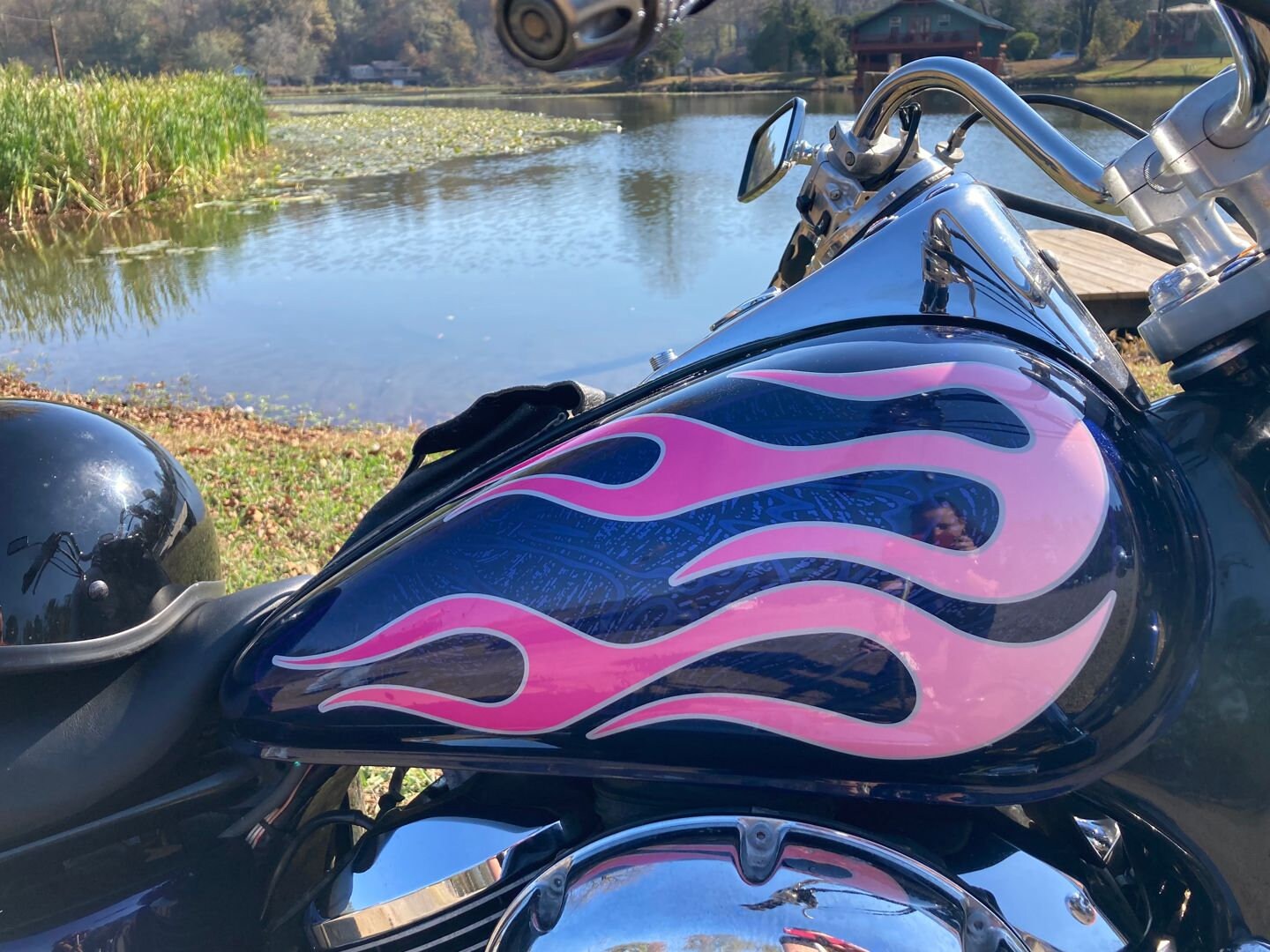 Motorcycle Flame Decals - Hot Rod Big No. 6 - Pink - 6pc Tank & Fender ...