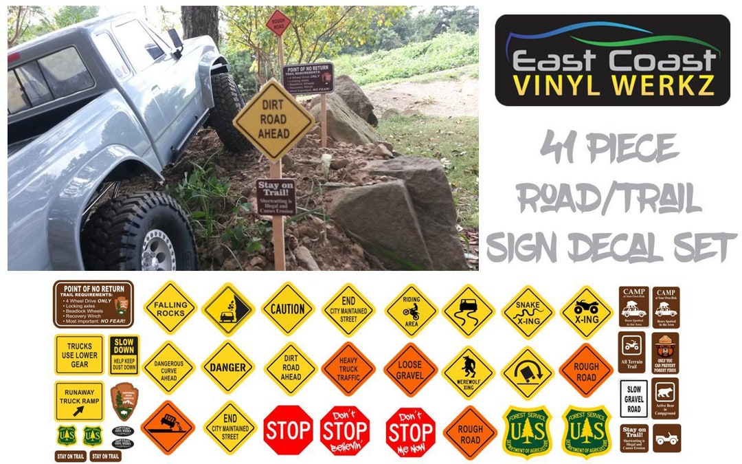 1/10 Scale RC Rock Crawler- DIY - Trail & Road Sign Set - 41 Pieces - Etsy
