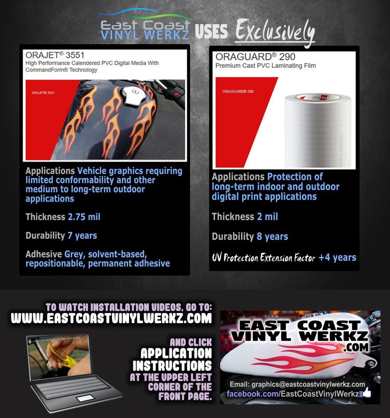 Racing Header Vinyl Decals for Riding Lawn Mowers - 2 Pc Set - Pick ...