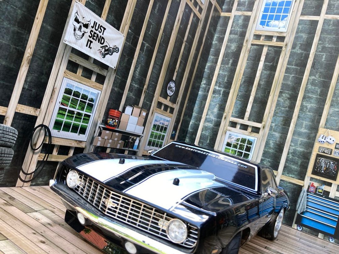 1/10 Scale RC Scale Garage Walls / Diorama / Backdrop - Decal Kit - for ...