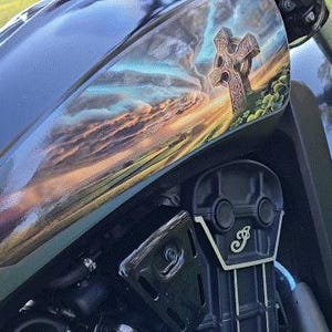 Indian Scout Motorcycle Tank Decals - Celtic Emerald Cacophony- for ...
