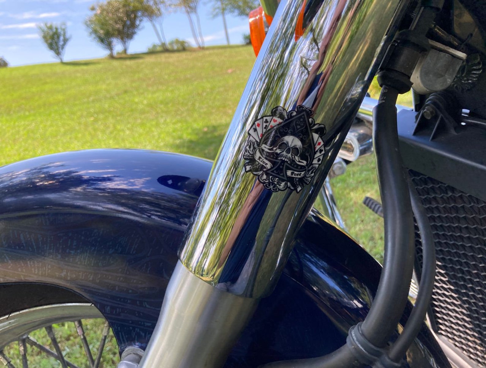 Ace of Spades - Motorcycle Tank Fender Fork Vinyl Decals (7 Piece Set ...