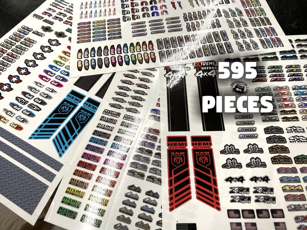 1/10 Scale RC Car Truck 4x4 Decals 595 Piece Set | Etsy