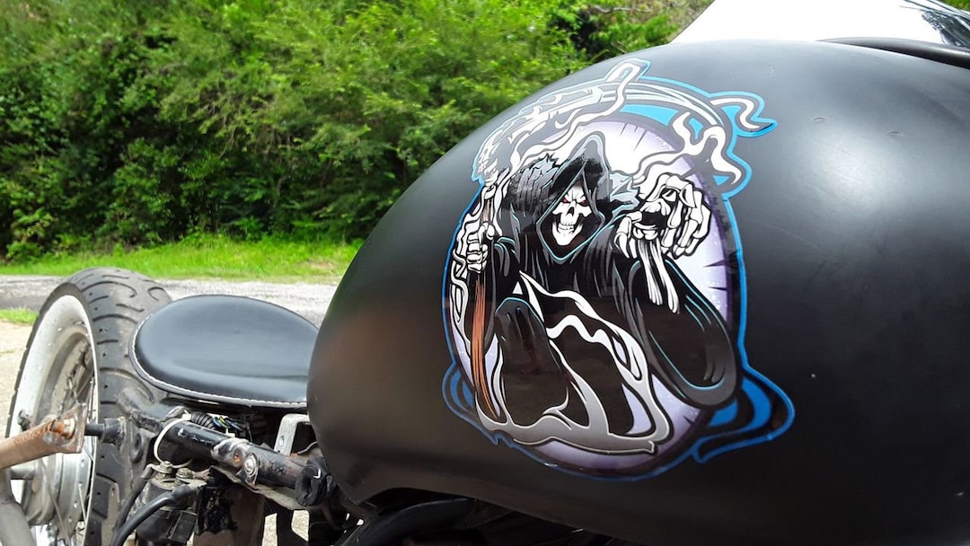 Reaper W/ Scythe Motorcycle Tank Fender Fork Decals (7 Piece Set) for ...