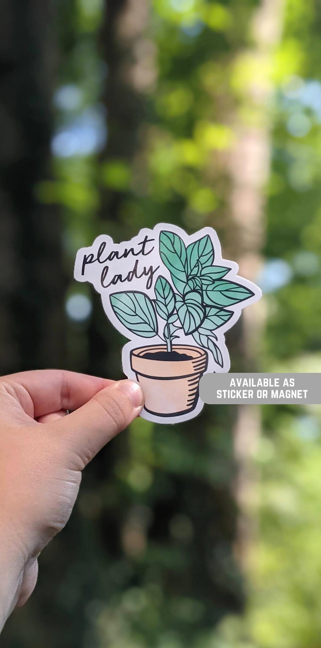 Plant Lady Sticker OR Magnet Fun House Plant Sticker Perfect for Plant ...