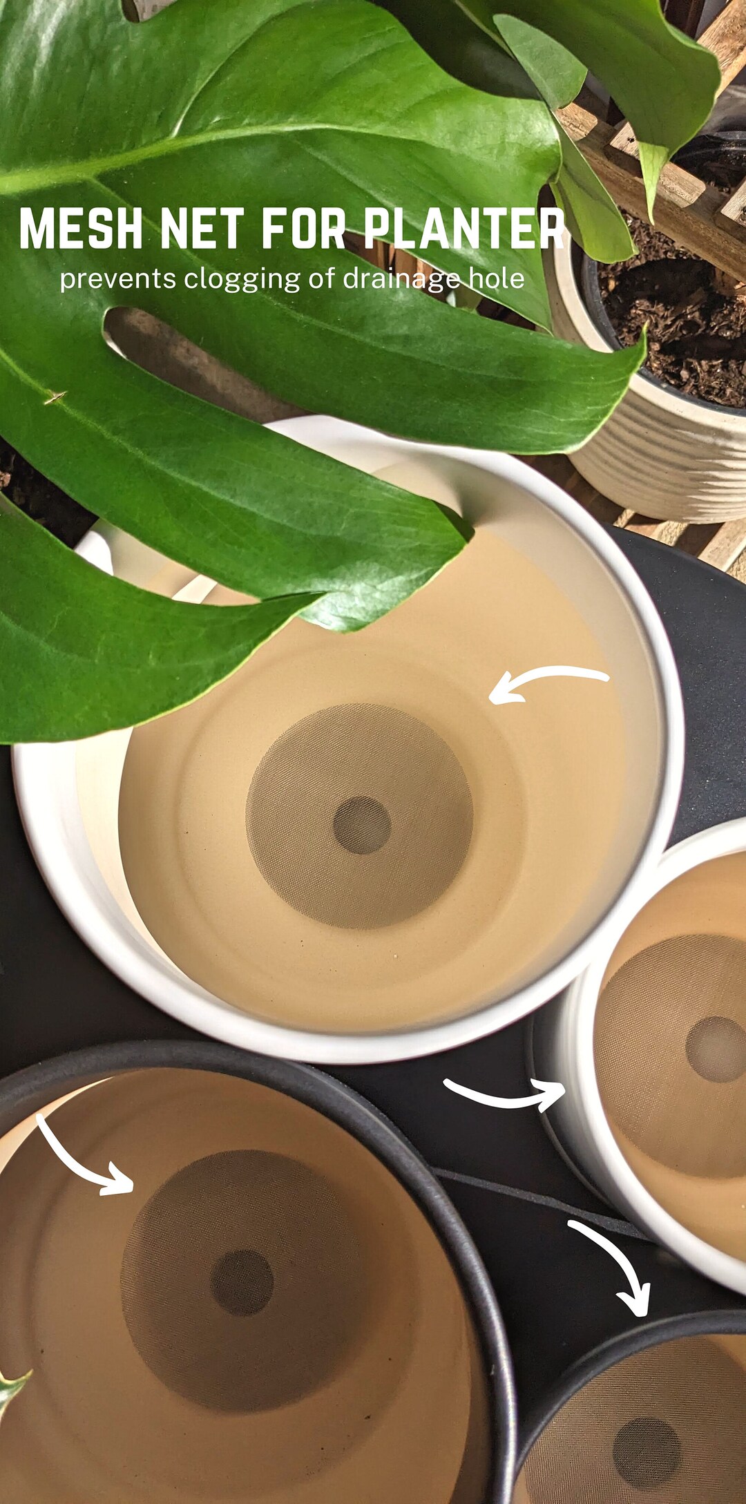 Stainless Steel Mesh Net Prevents Soil From Clogging Drainage Hole - Etsy