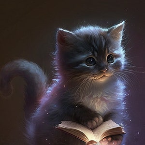 Magickal Kittens--set of Four Digital Art Prints--8 X 10 - Etsy