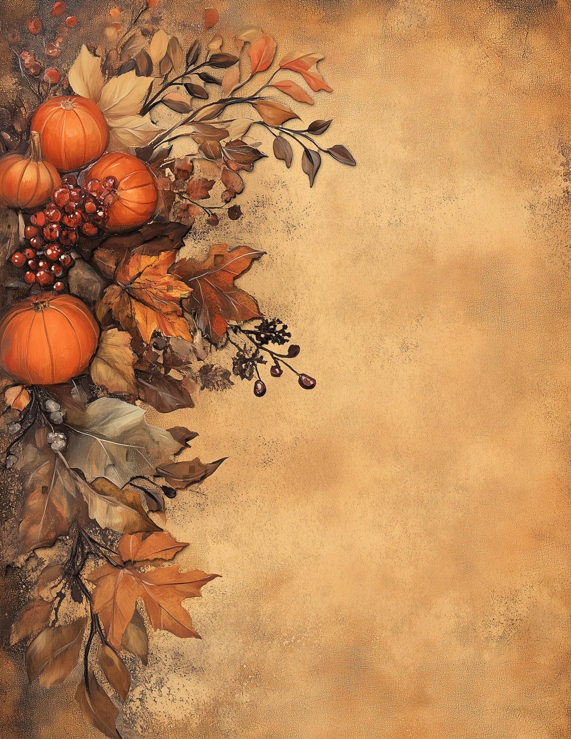 Five Retro Cute and Traditional Thanksgiving Background Papers - Etsy