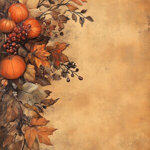 Five Retro Cute and Traditional Thanksgiving Background Papers - Etsy