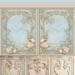 Dollhouse Wallpaper, Blue Floral Painted Decorative Panels--jpg Files ...