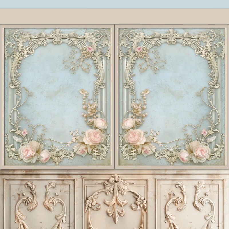 Blue Wallpaper With - Etsy UK