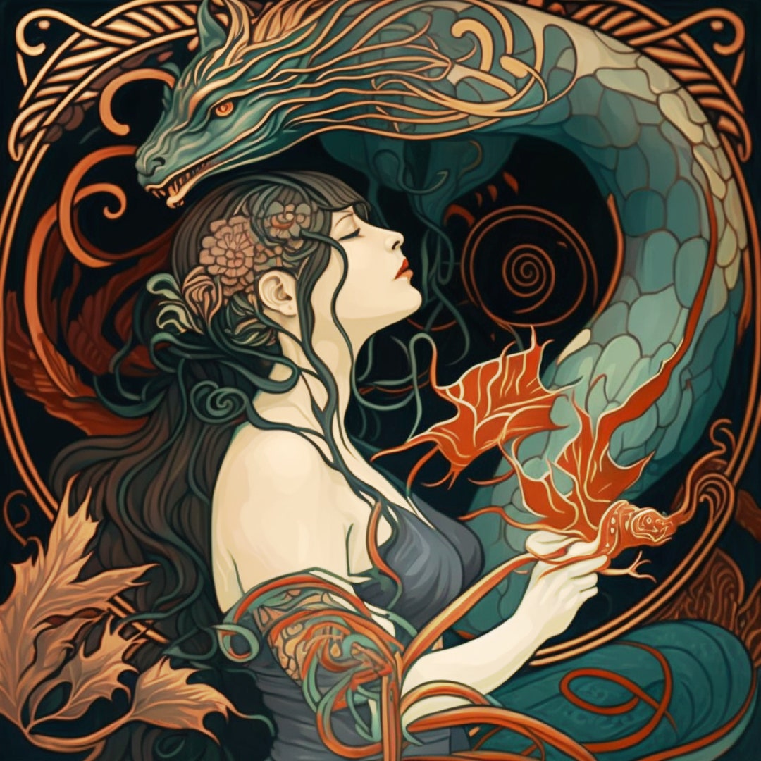 Dragon Woman--fantasy Art--digital Print--instant Download - Etsy