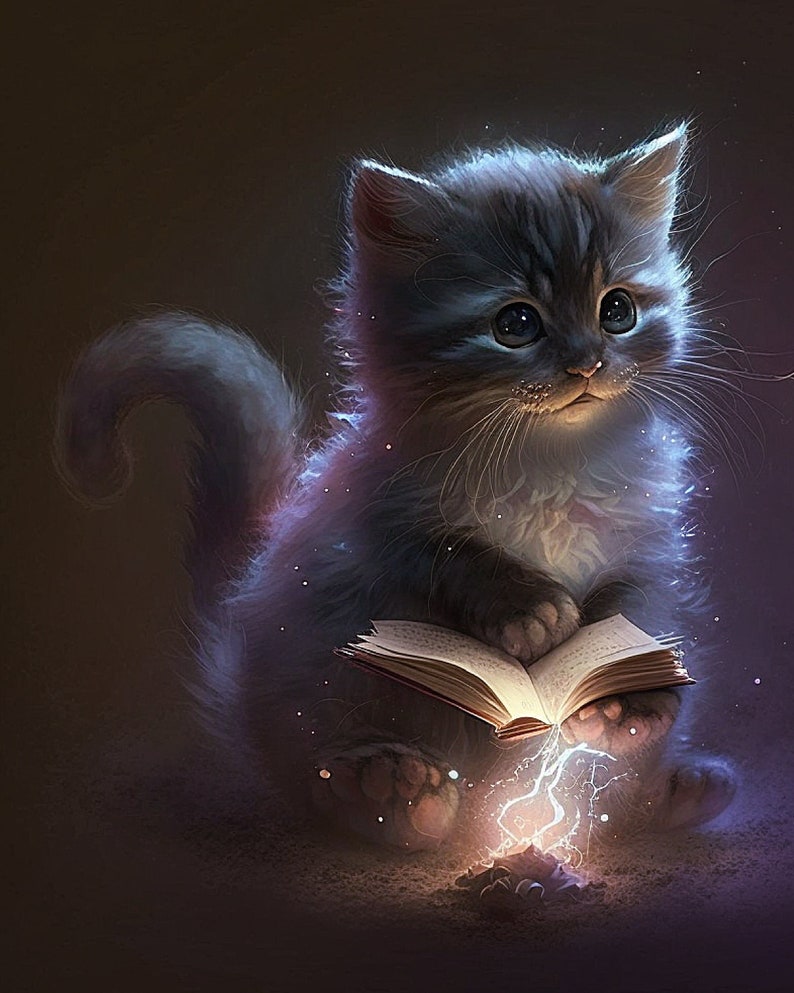 Magickal Kittens--set of Four Digital Art Prints--8 X 10 - Etsy