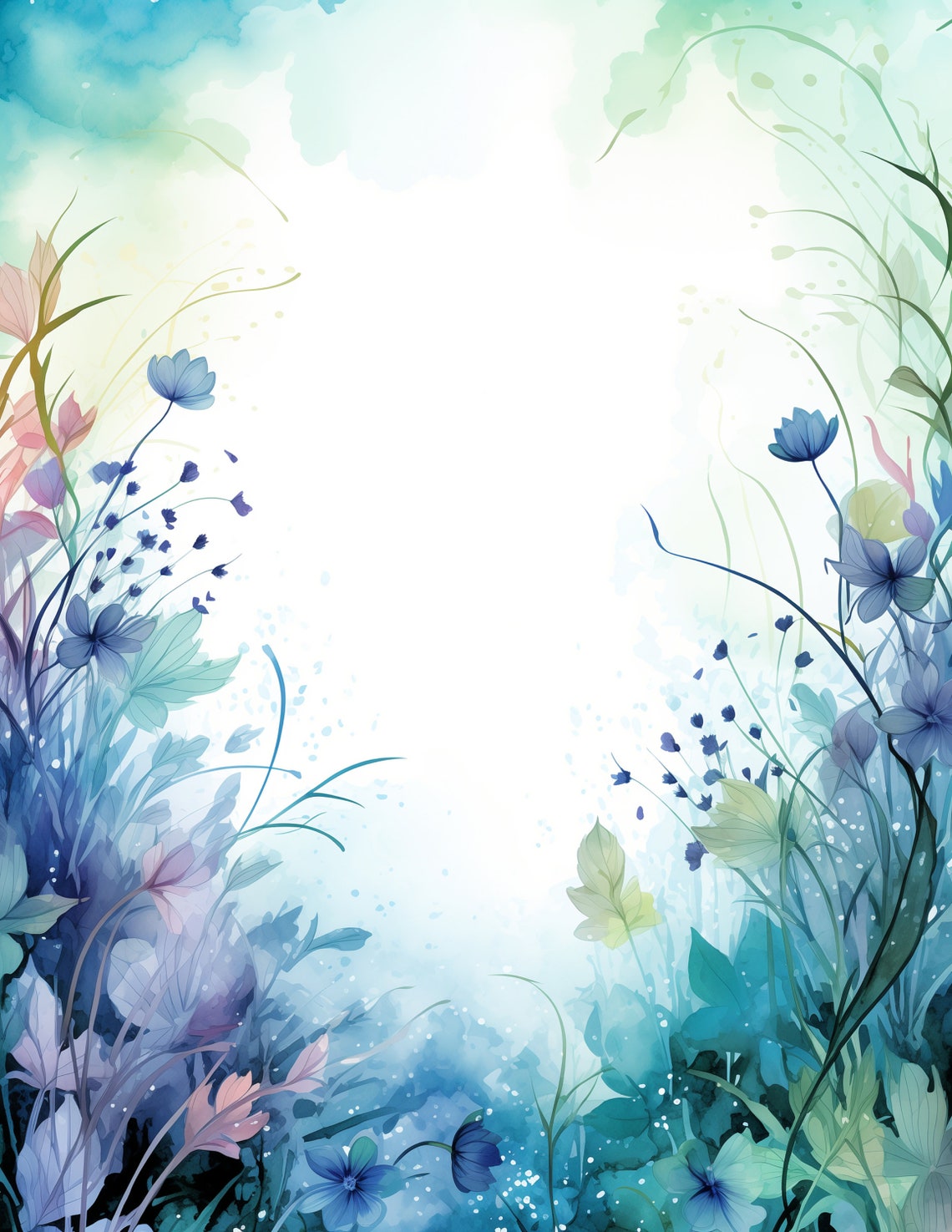 Five Starshine Floral Digital Background Papers for Instant Download--8 ...