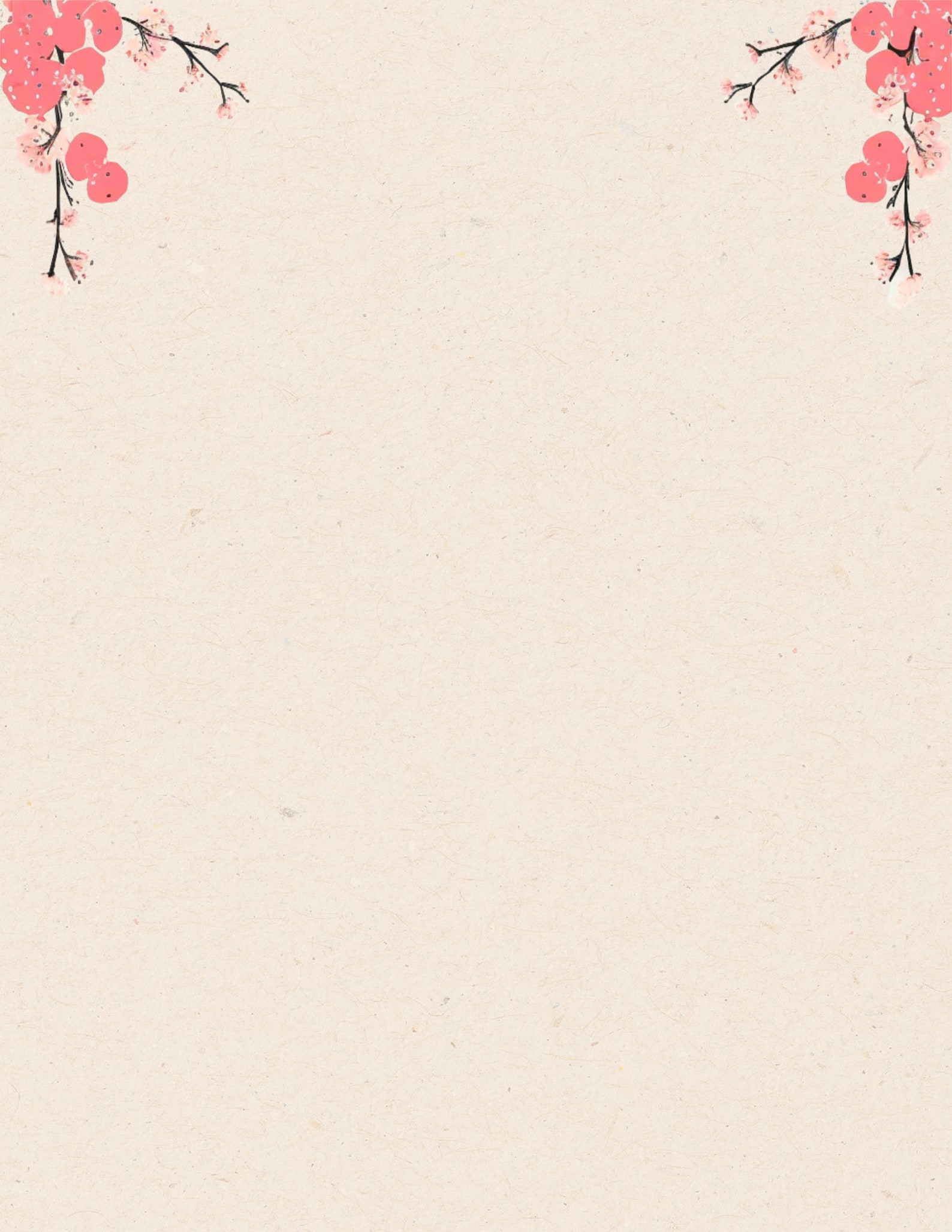 Cherry Blossoms Lined and Unlined and Plain Writing Papers--instant ...